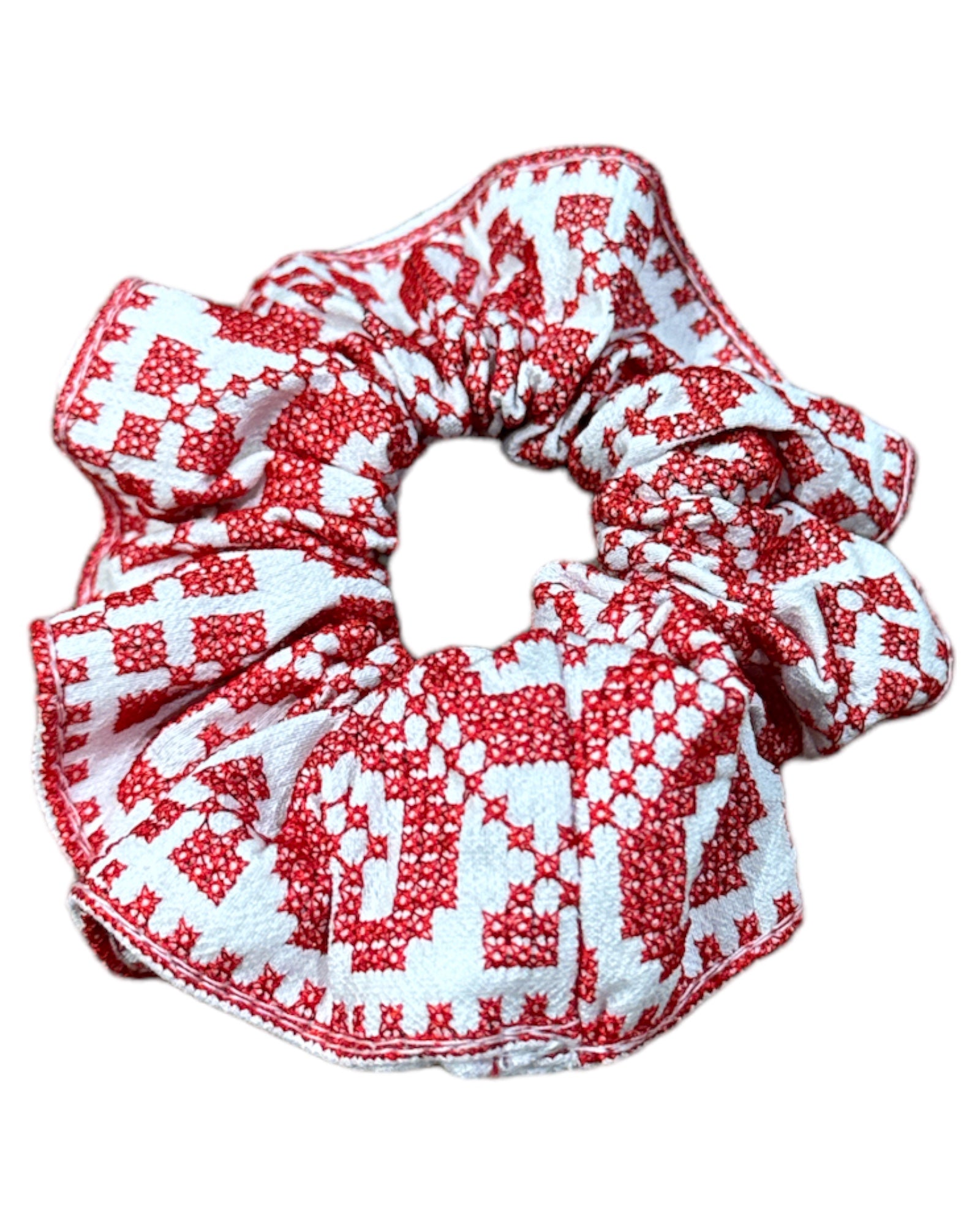 Zuhd Keffiyeh Embroided Scrunchies 3 (HAND MADE) - Zuhd.store